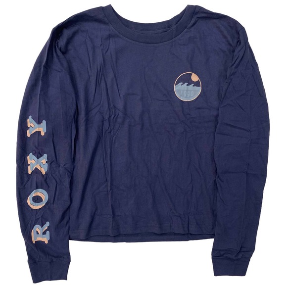 Roxy | Tops | Roxy Womens Beach House Vintage Blue Long Sleeve Tee ...